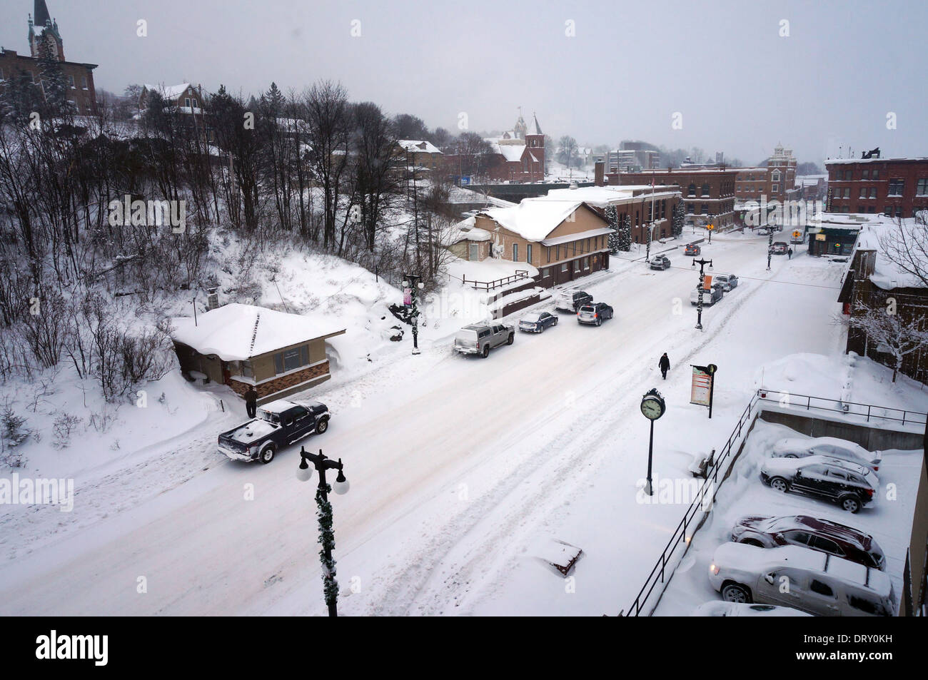 Winter scene in Michigan Stock Photo - Alamy