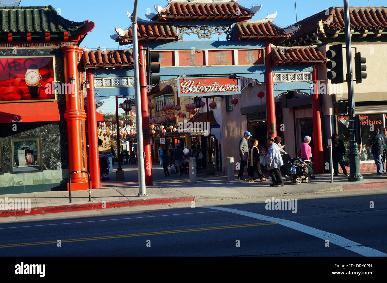 Chinatown blue gate hi-res stock photography and images - Alamy