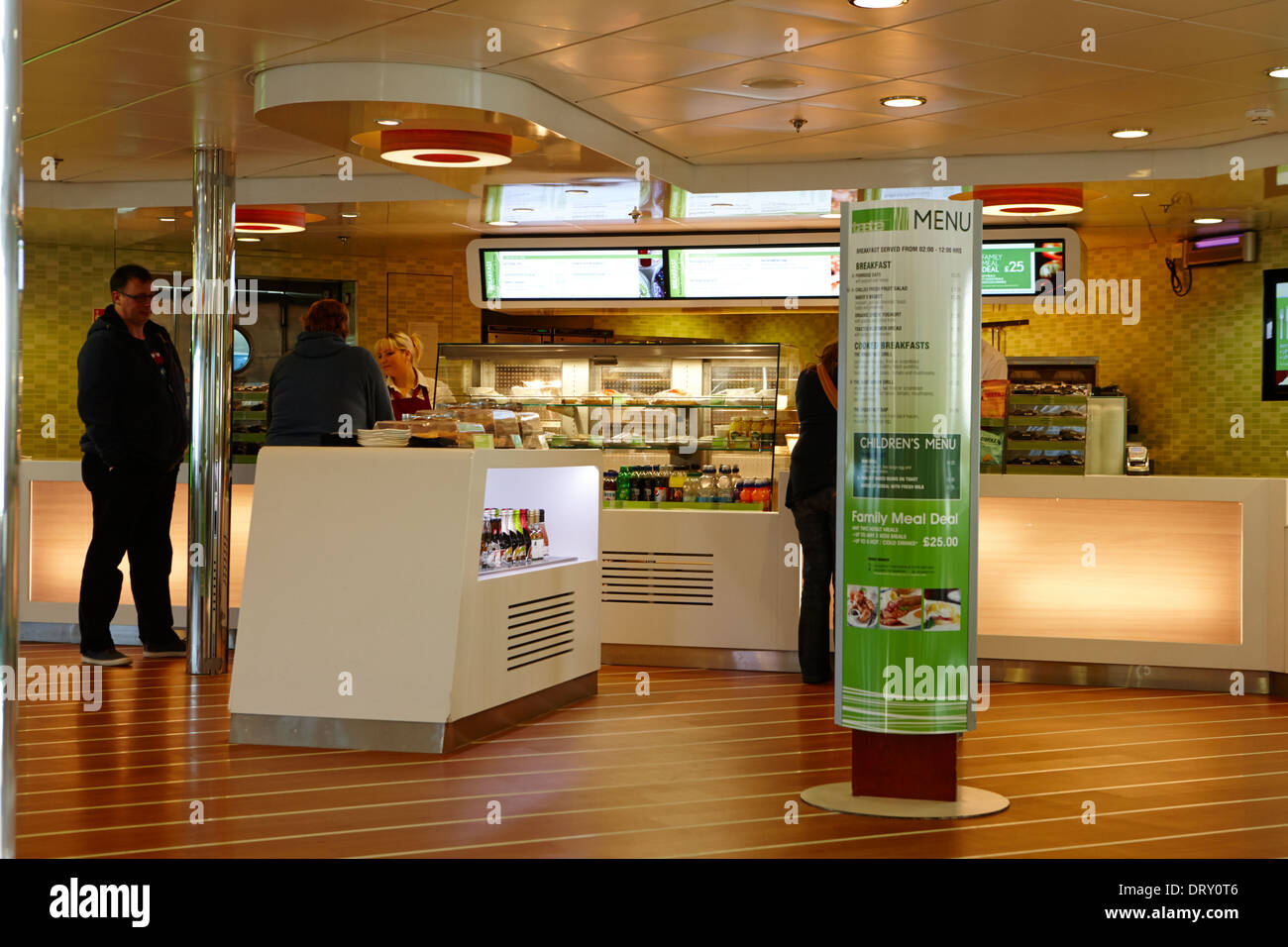passenger restaurant on board stena line irish sea ferry Stock Photo ...
