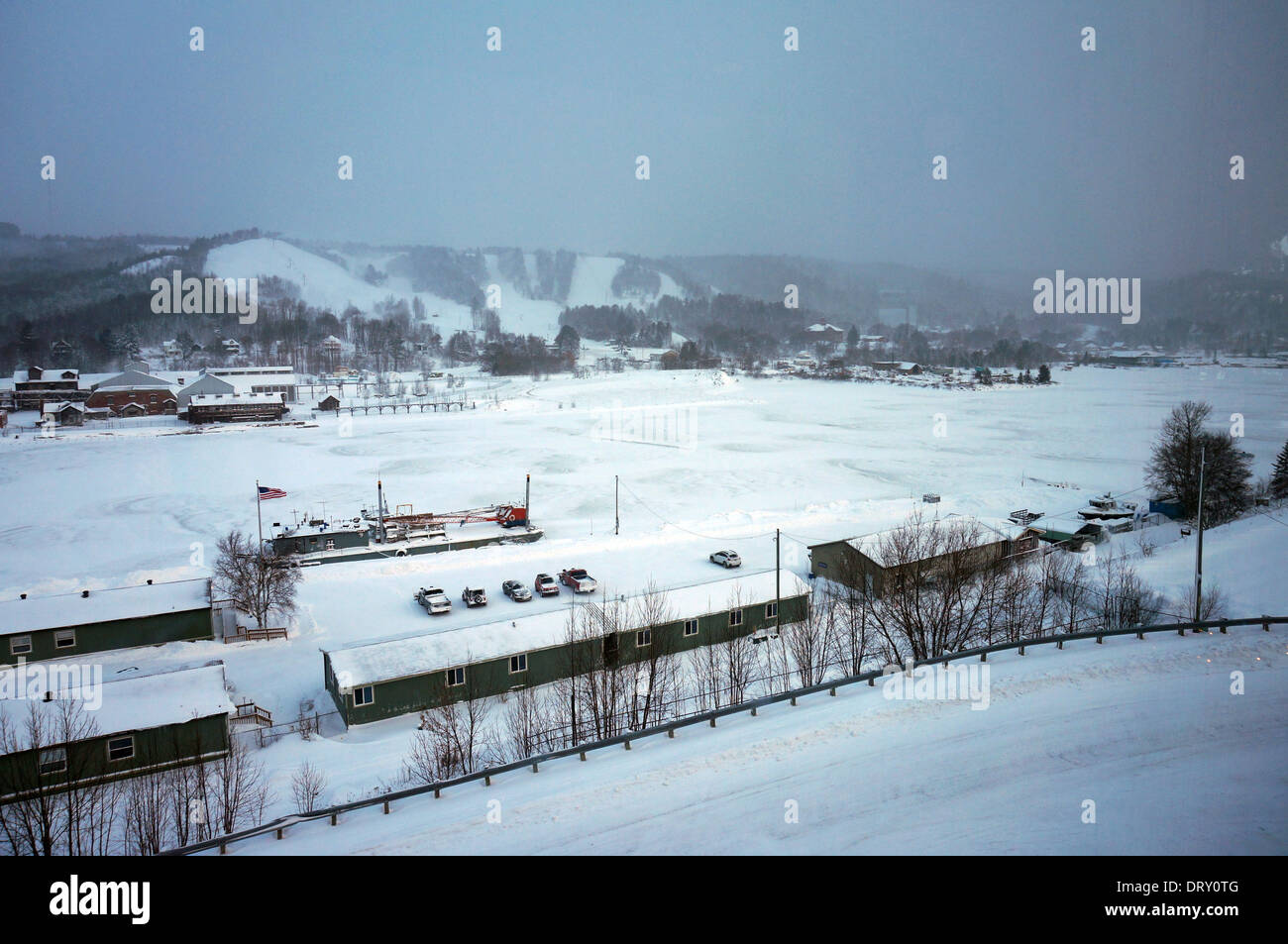 Winter scene in Michigan Stock Photo - Alamy