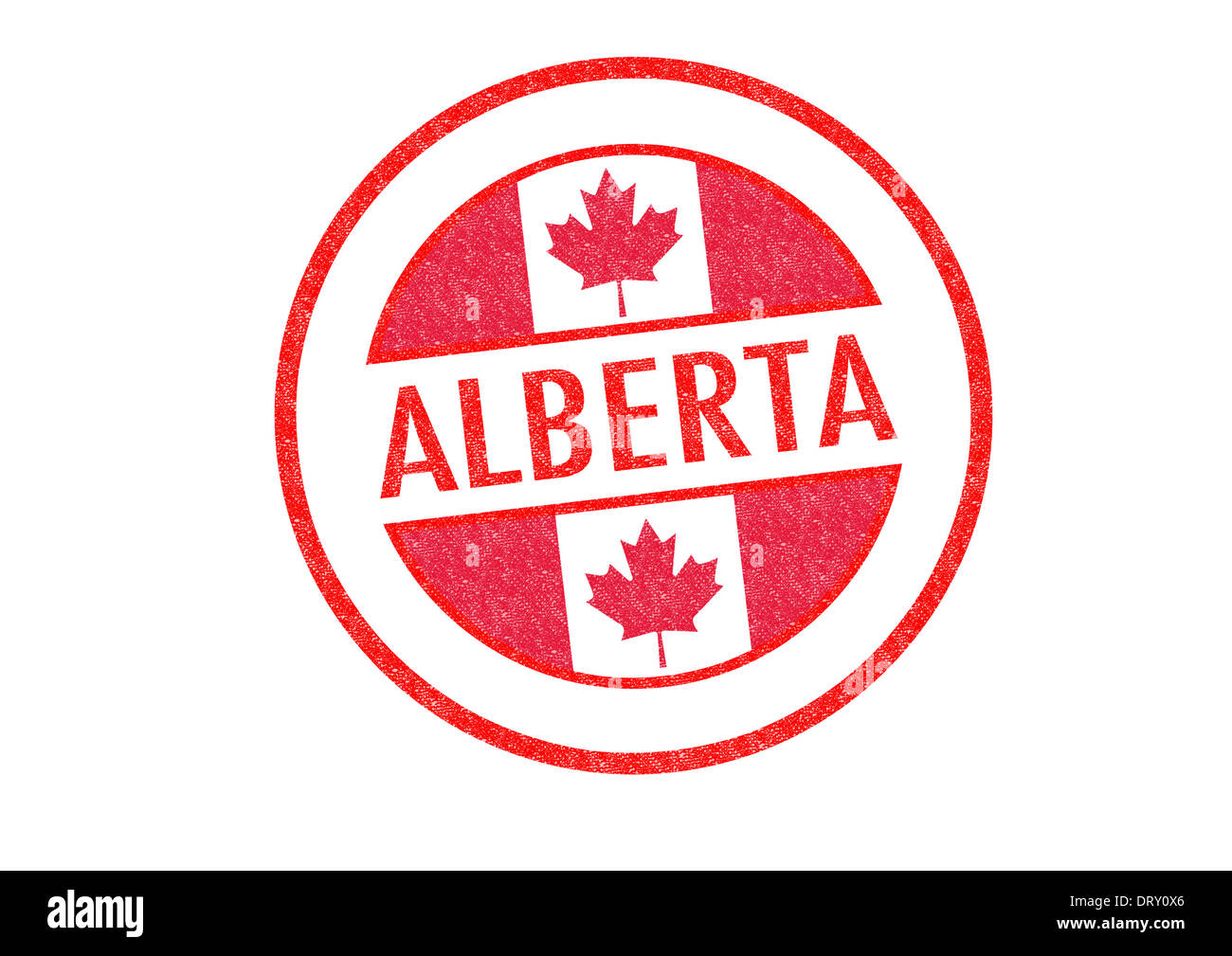 Passport-style ALBERTA rubber stamp over a white background Stock Photo ...