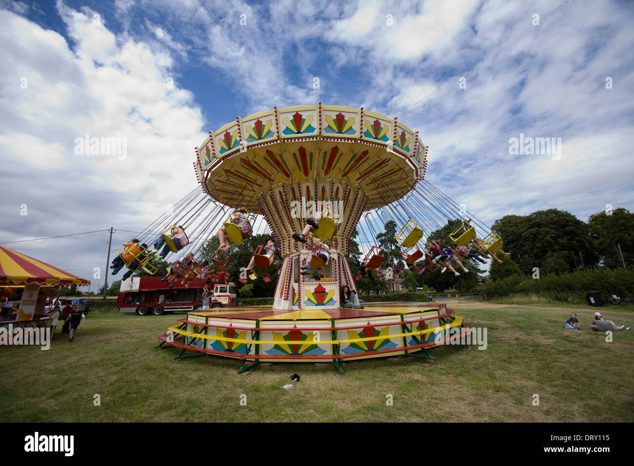 Swing Carousel at the Bacton Country Fair and Flower Show in Suffolk ...