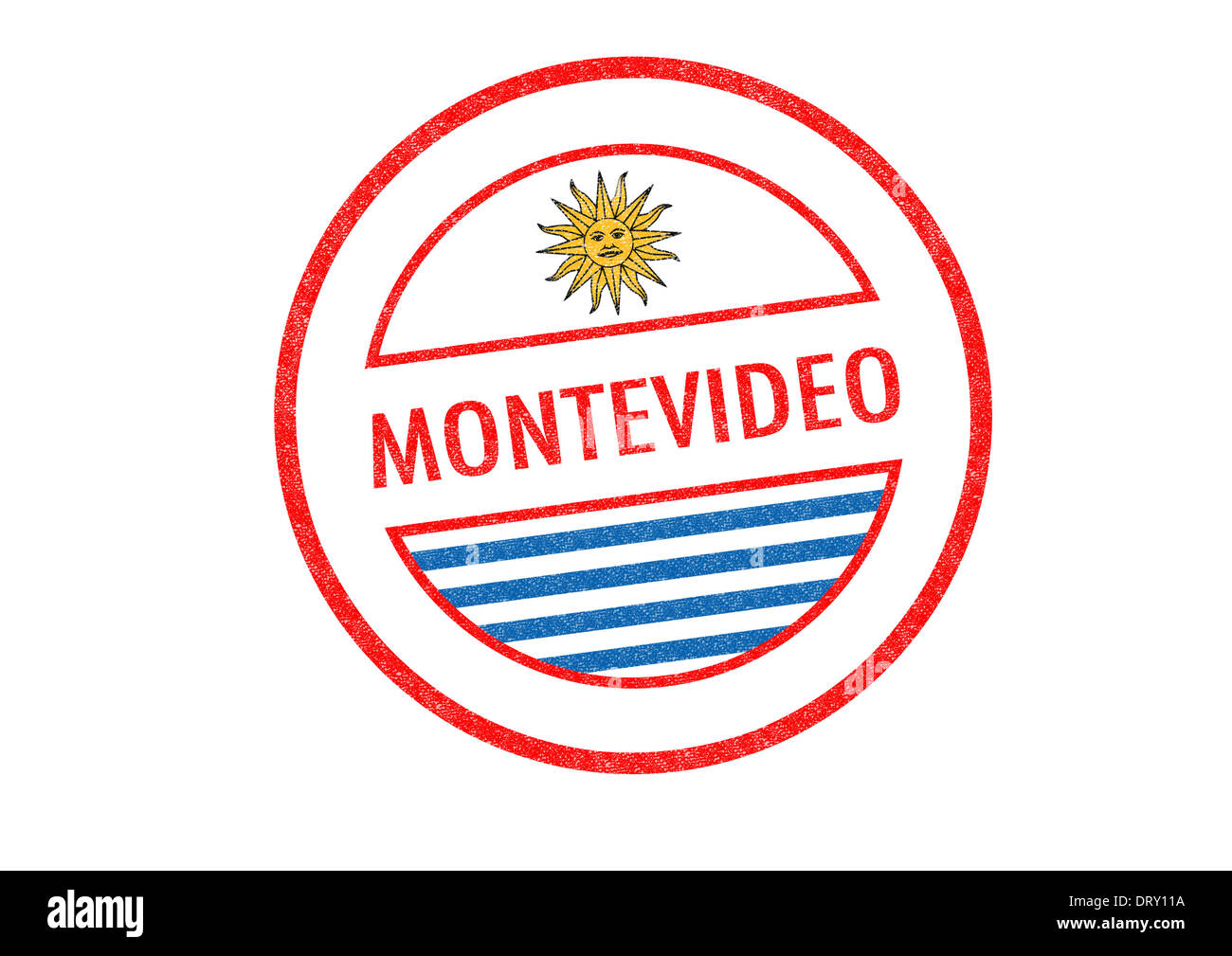 Passport-style MONTEVIDEO rubber stamp over a white background Stock ...
