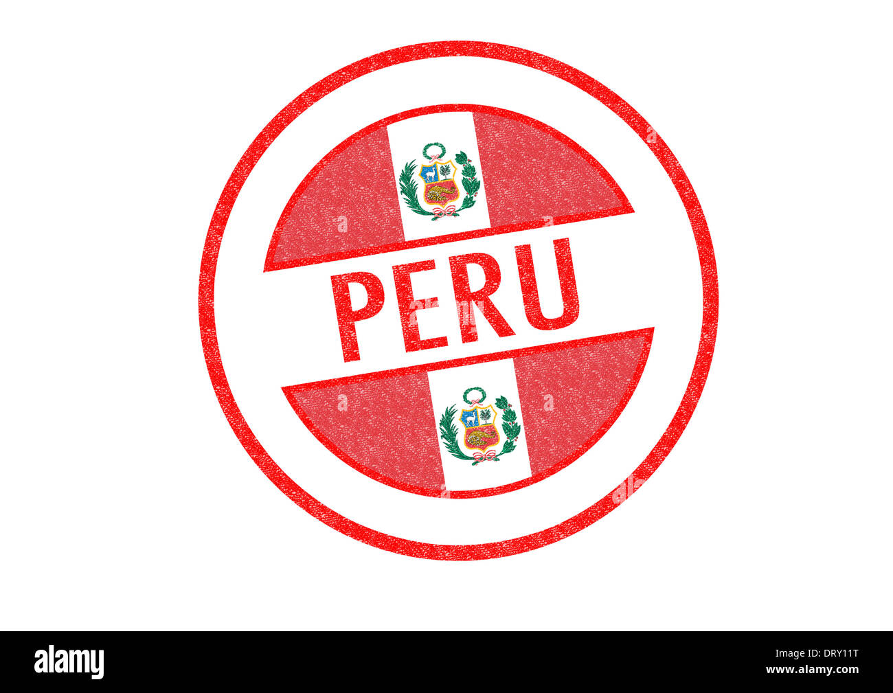 Passport-style PERU rubber stamp over a white background Stock Photo ...