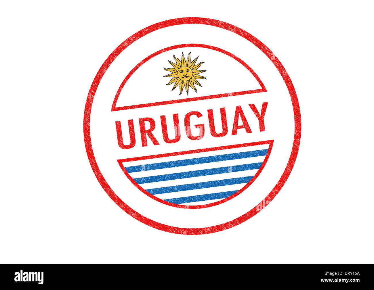 Passport-style URUGUAY rubber stamp over a white background Stock Photo ...