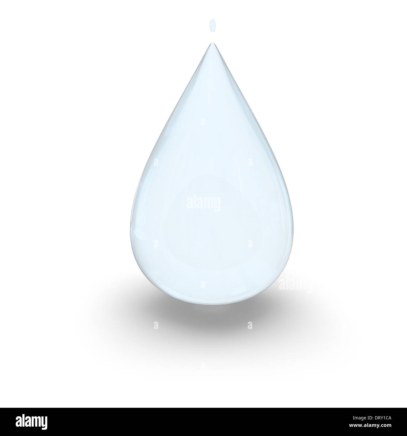 Illustration of large water drop isolated on white background Stock ...
