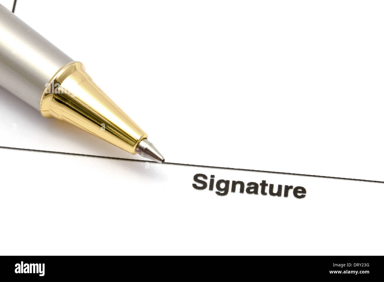 pen and signature paper Stock Photo - Alamy
