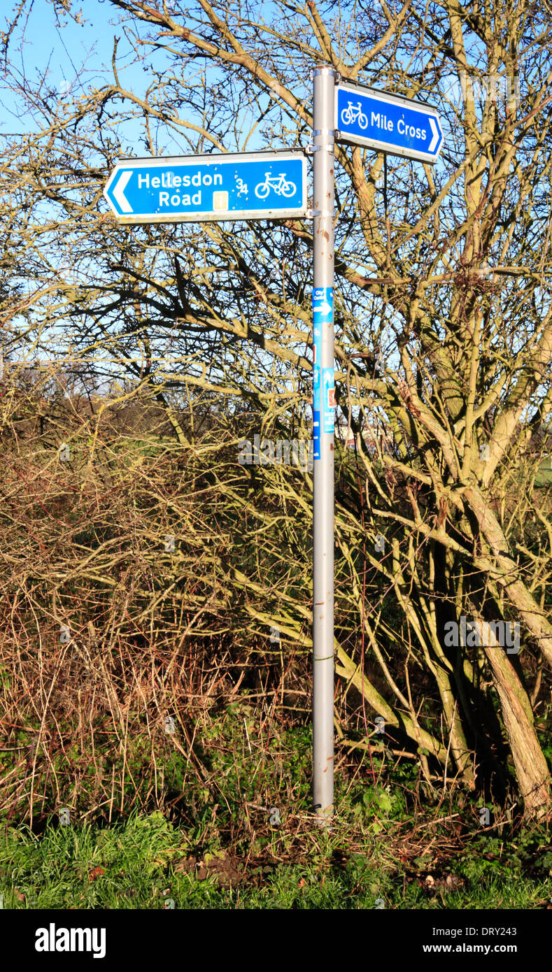 A finger post marker on the Marriott's Way long distance path at ...