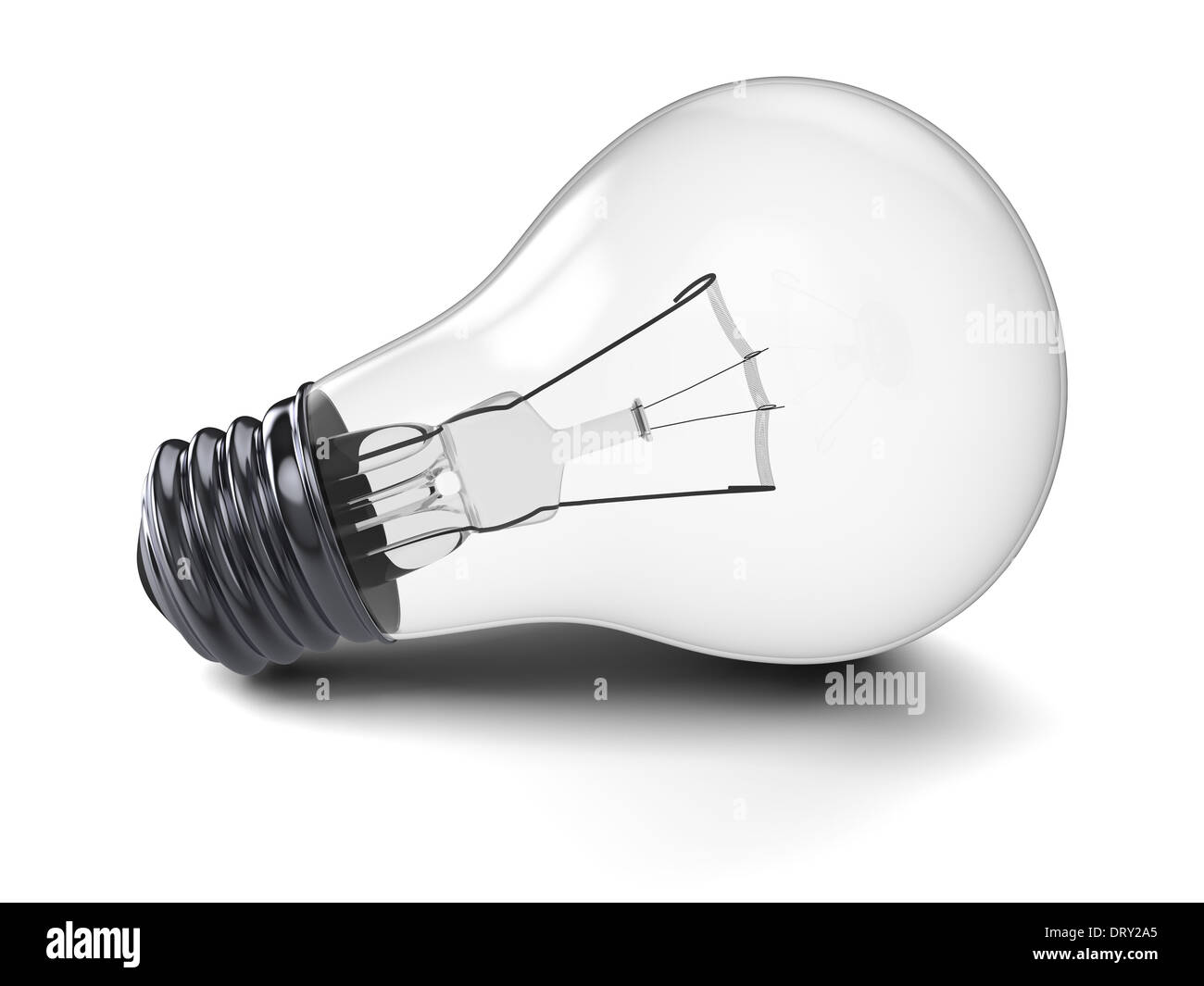Illustration of lightbulb isolated on white background Stock Photo - Alamy