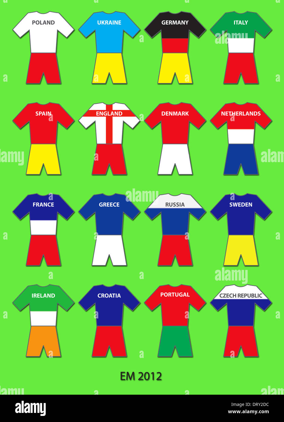EM 2012 Teams - English Stock Photo - Alamy