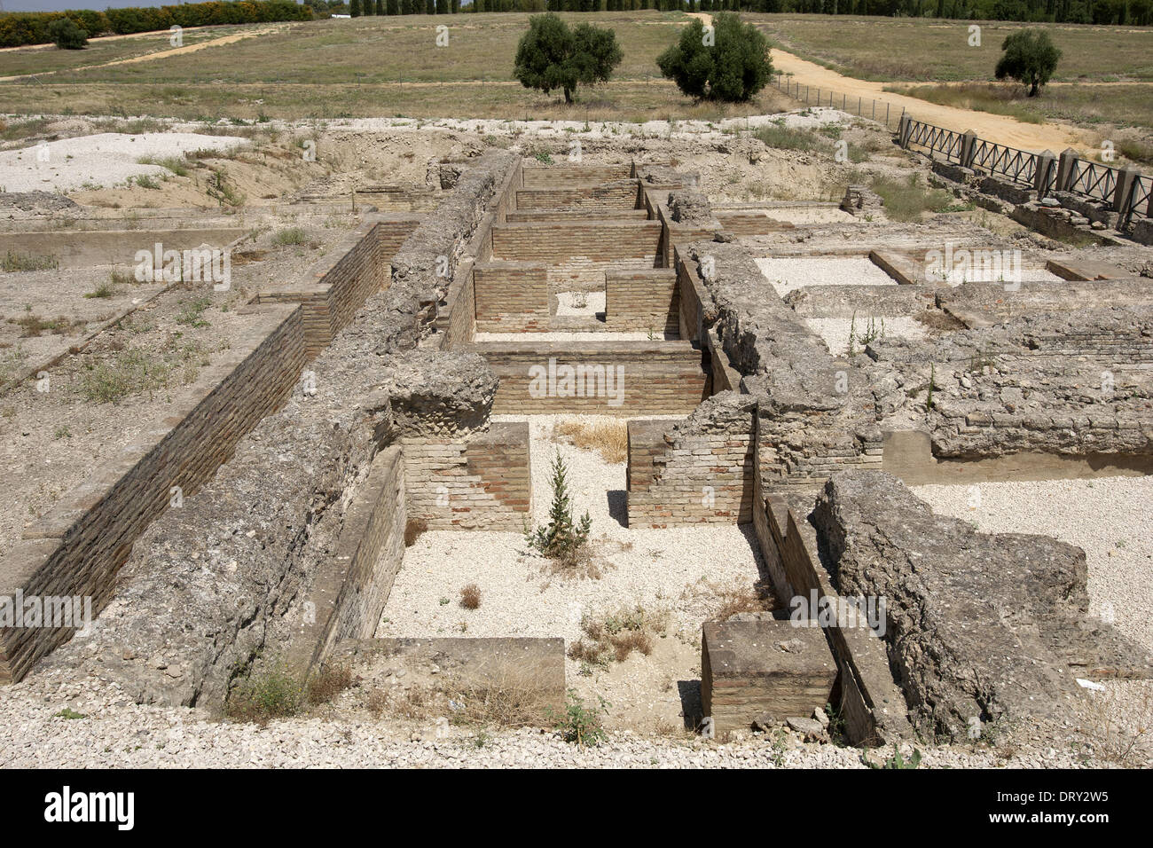 Spain. Italica. Roman city founded c. 206 BC. Thermae, Large Baths ...