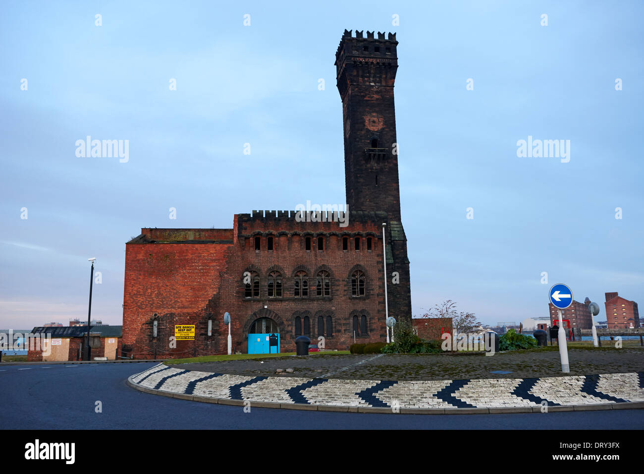 central hydraulic tower birkenhead docks merseyside uk Stock Photo - Alamy