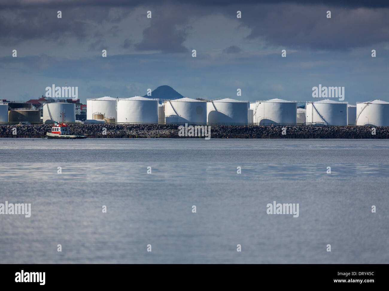 Oil tanks in Reykjavik, Iceland Stock Photo - Alamy