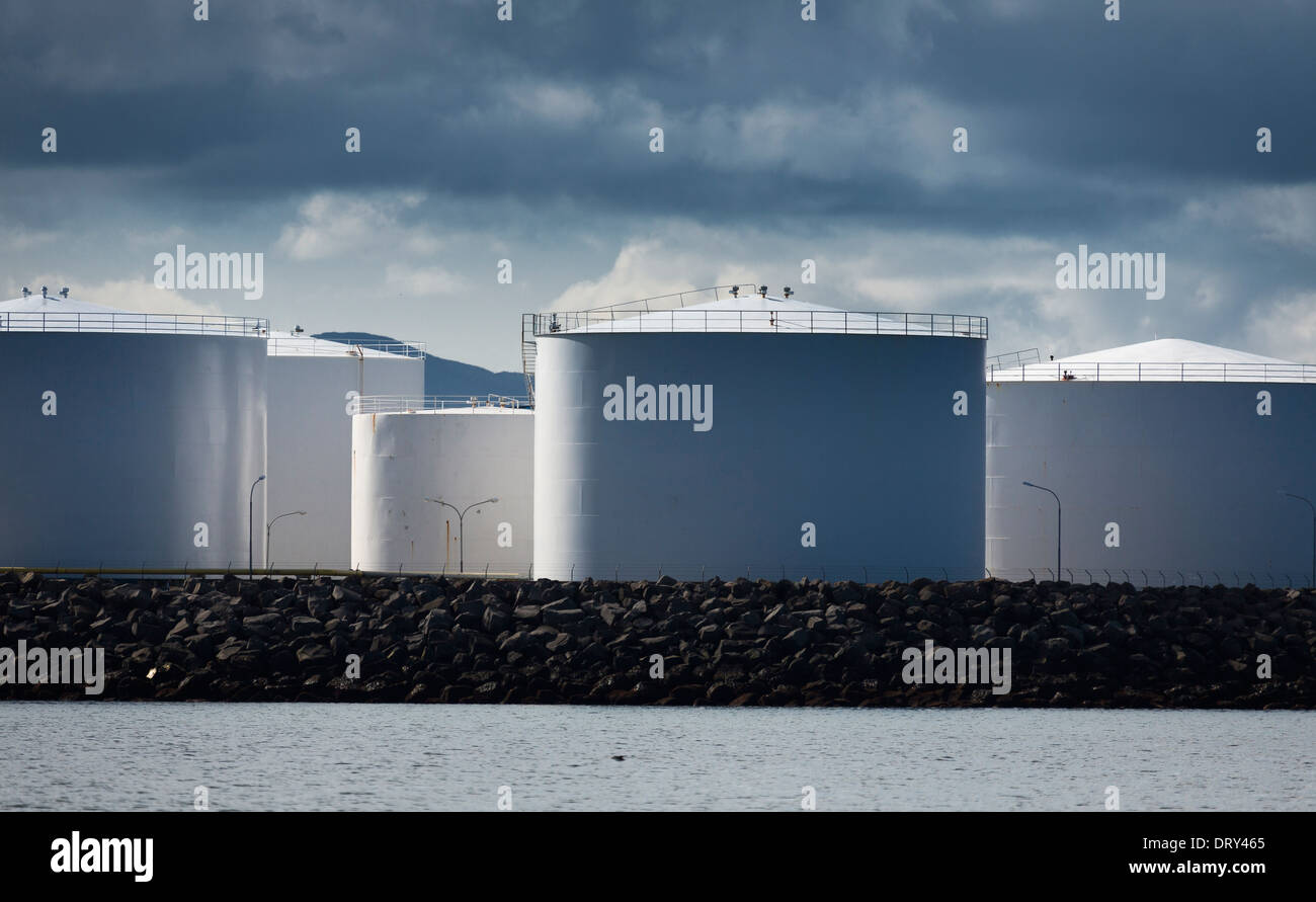 Oil tanks in Reykjavik, Iceland Stock Photo - Alamy