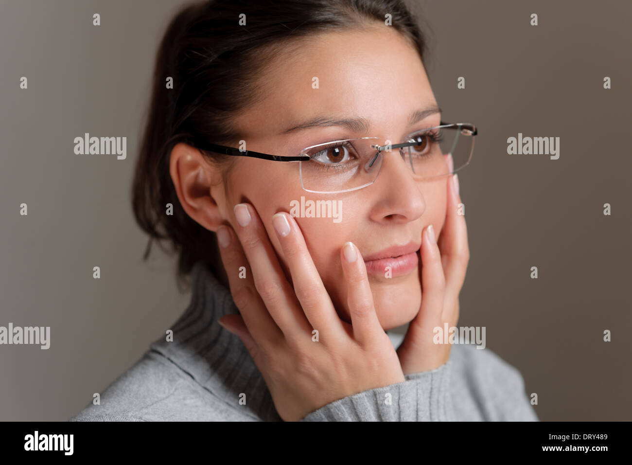 Designer glasses - successful architect woman Stock Photo - Alamy