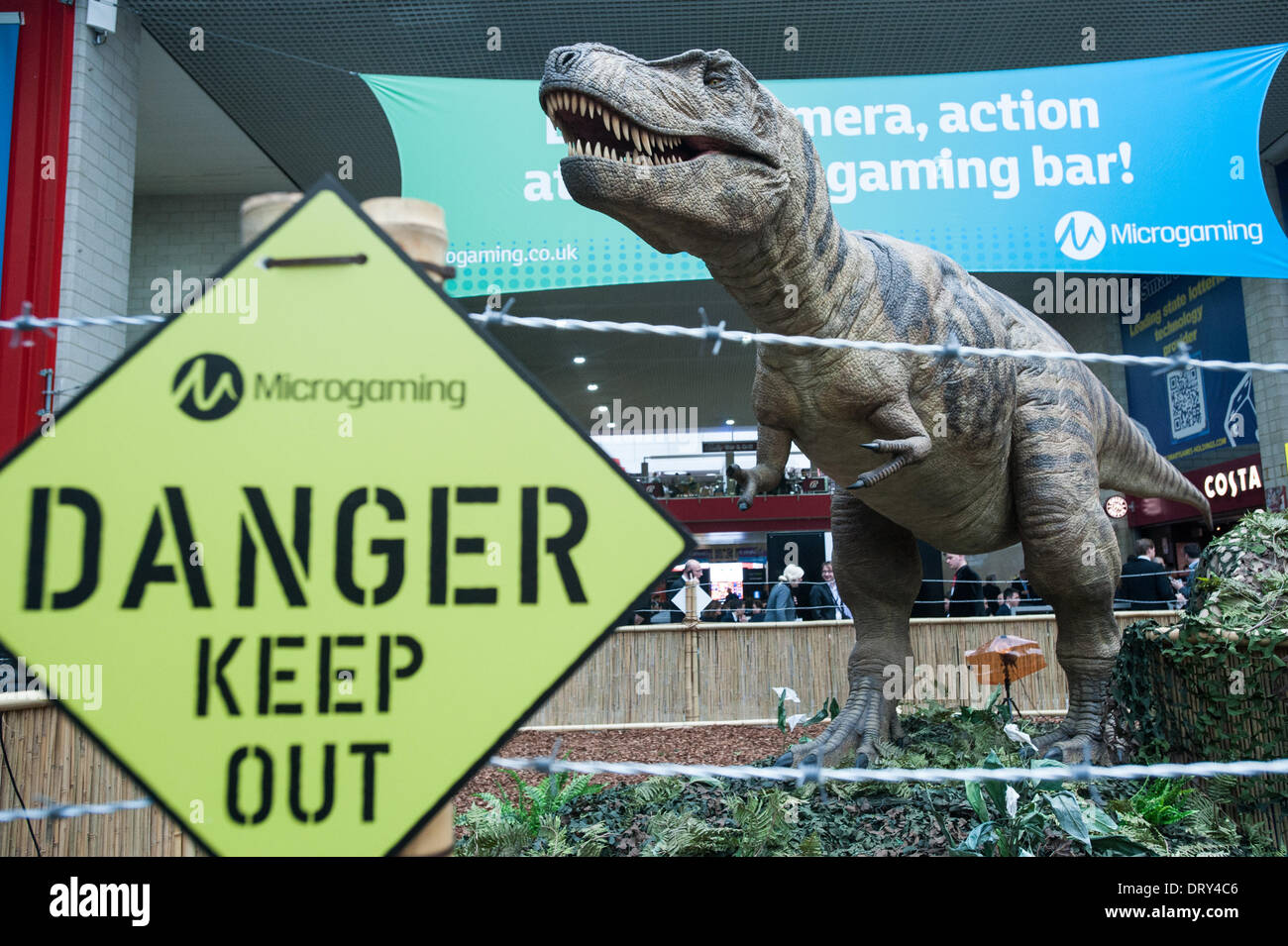 London, UK - 4 February 2014: Microgaming stand at the ICE Totally ...