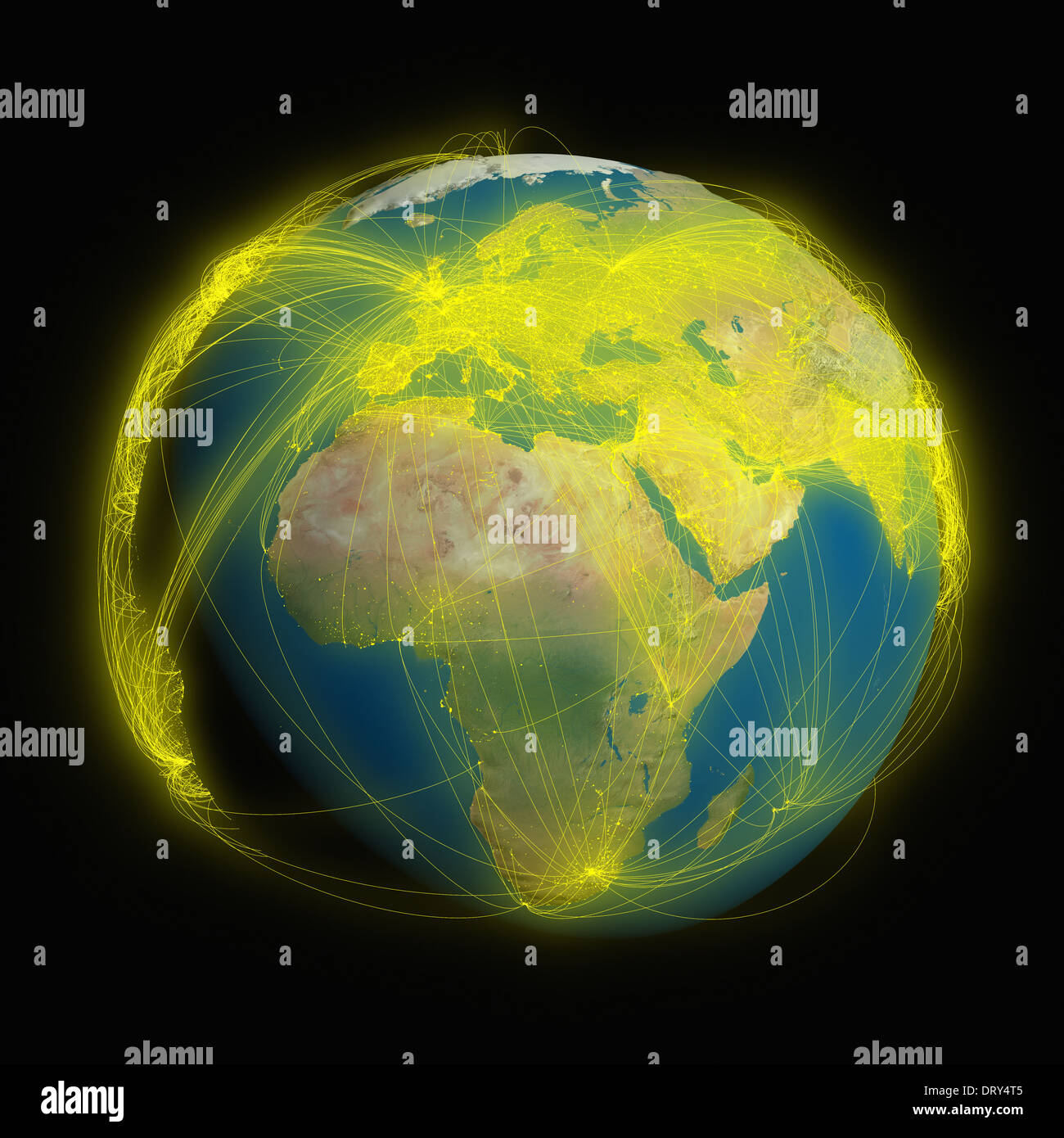 Global airline flight paths hi-res stock photography and images - Alamy