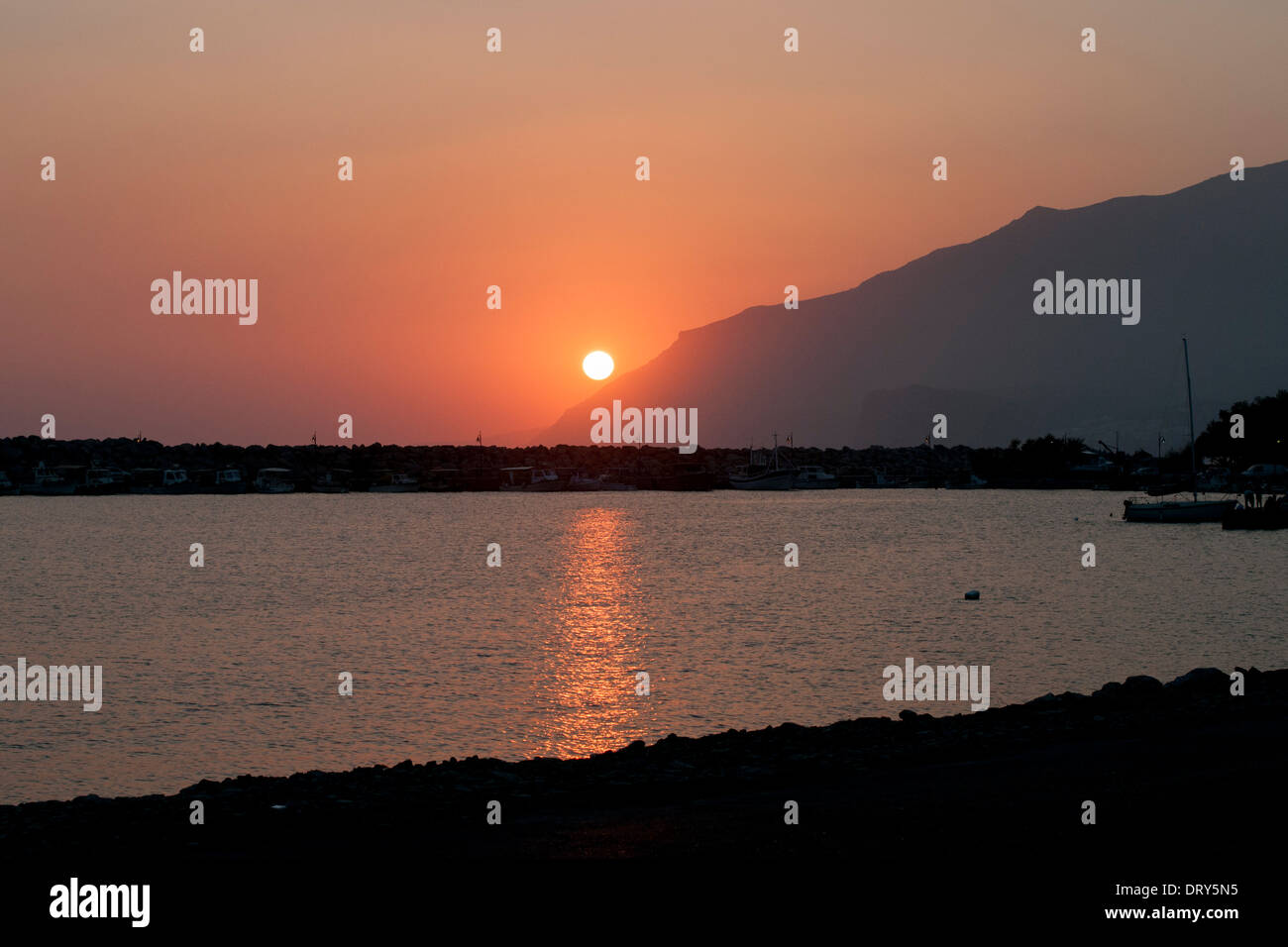 Crete red sun hi-res stock photography and images - Alamy