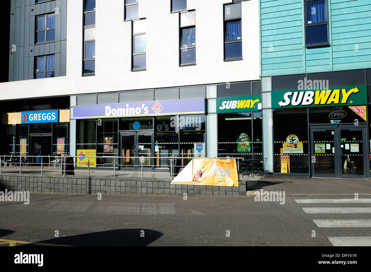 Subway Sandwich Shop.Nottingham 1 Campus For University Students Stock ...