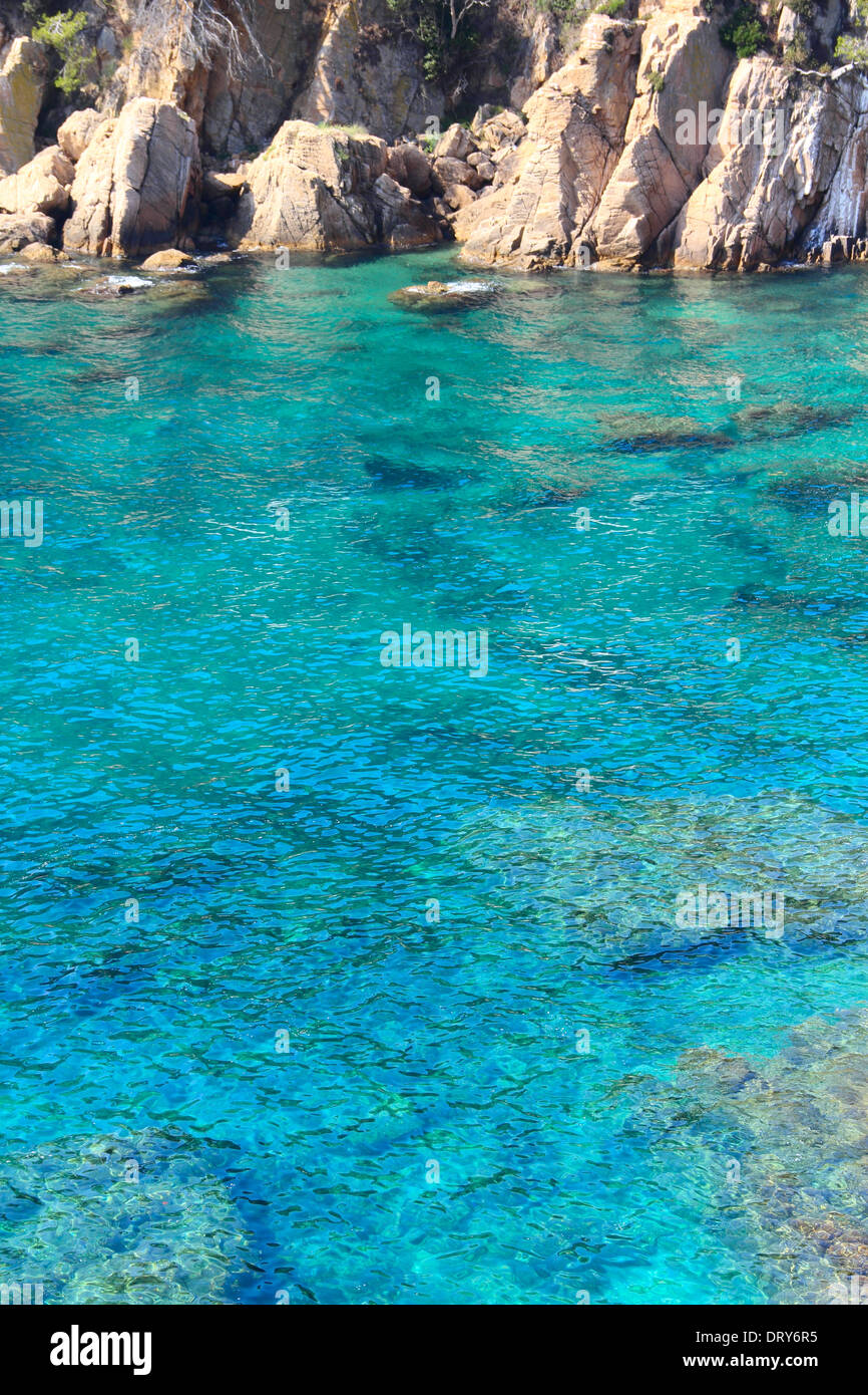 Lagoon with blue water and rocks top view Stock Photo - Alamy