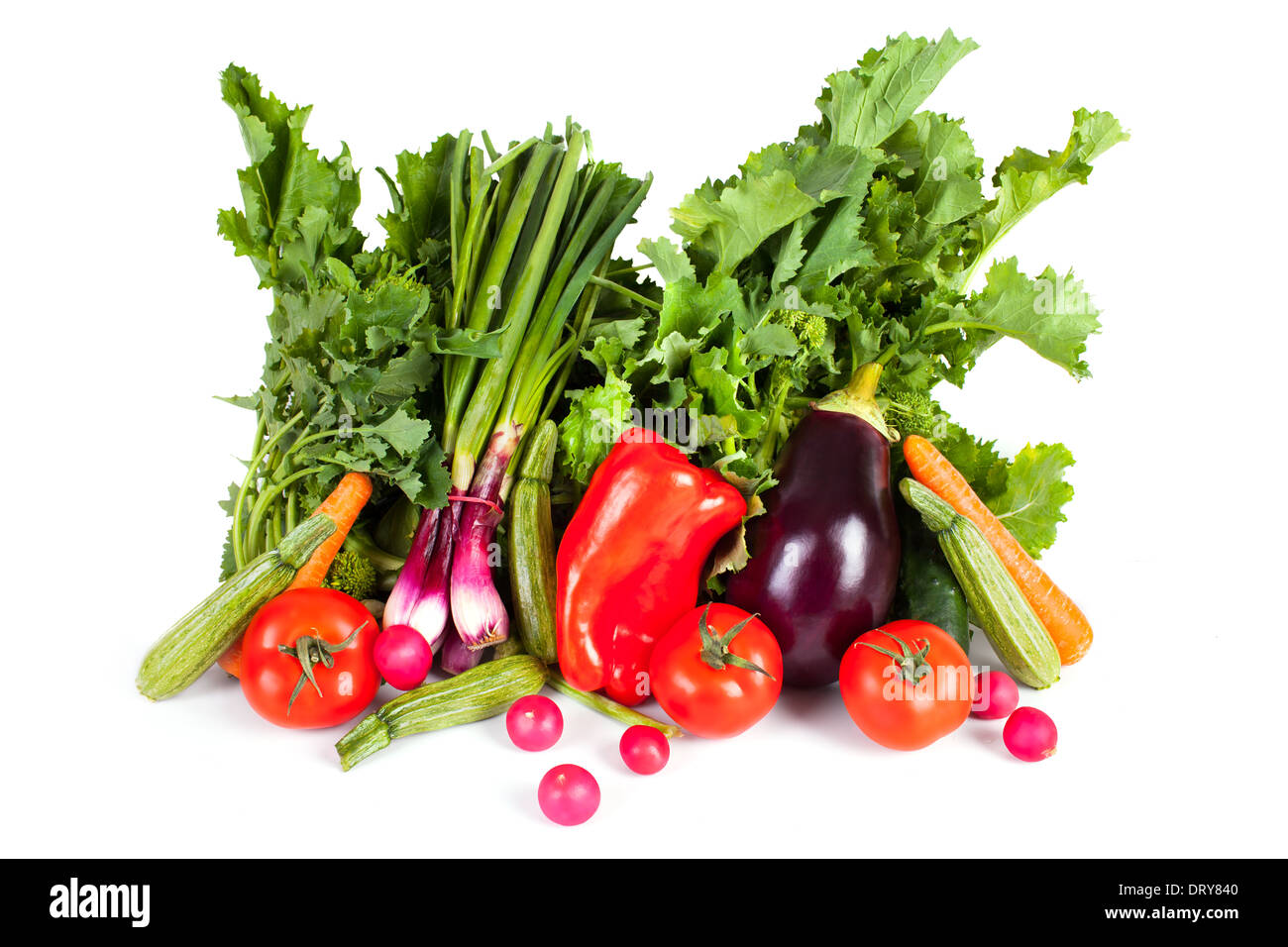Green broccoli spring onions Cut Out Stock Images & Pictures - Alamy