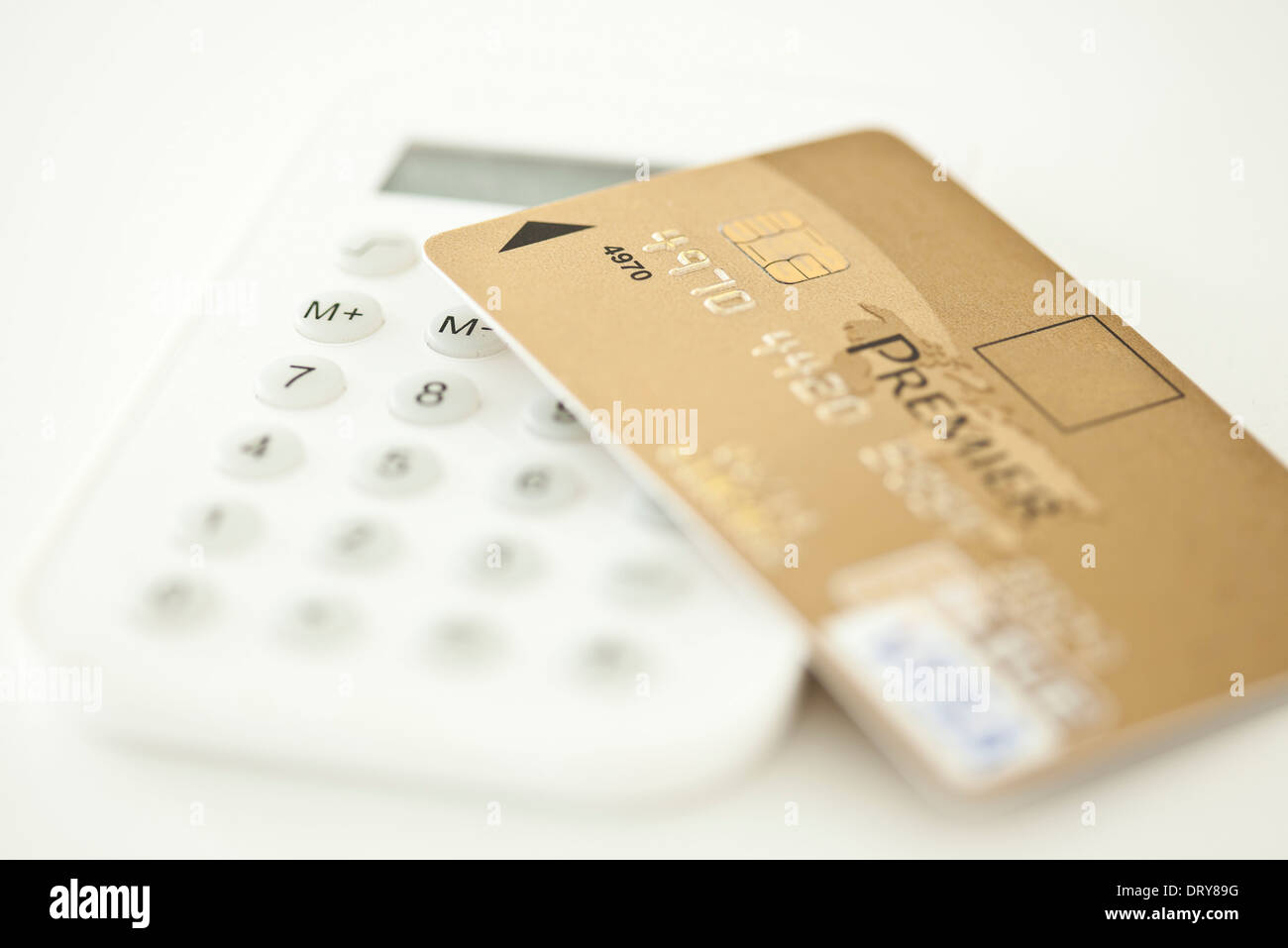 Debit cards calculator hi-res stock photography and images - Alamy