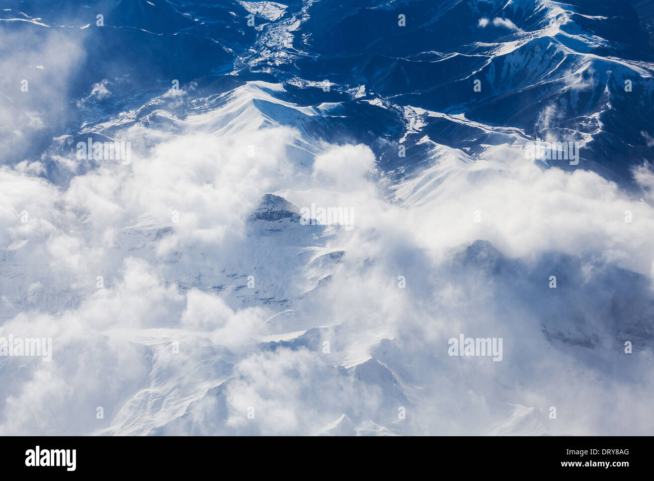 Pyrenees mountains amazing aerial view Stock Photo - Alamy