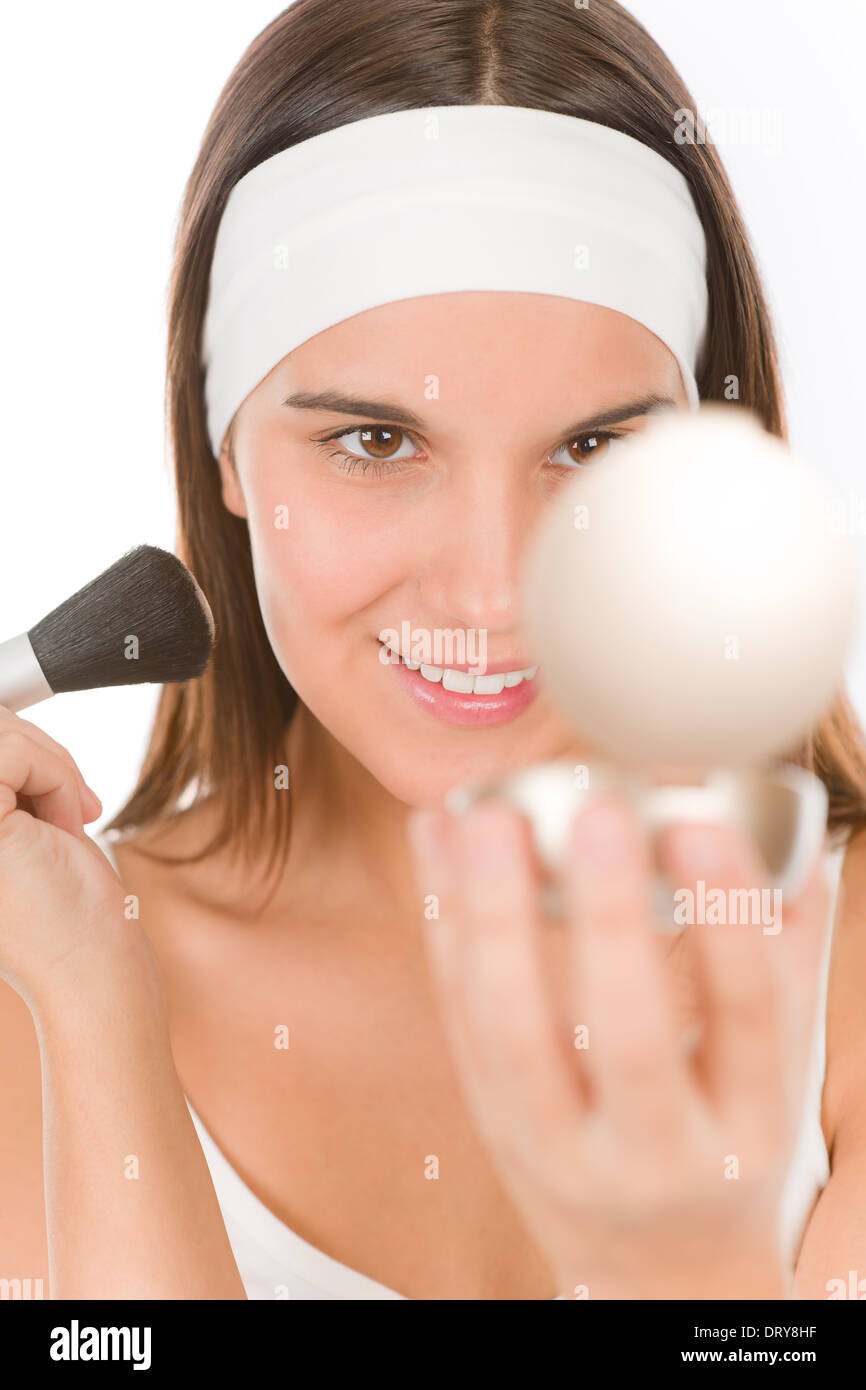 Make-up skin care - woman apply powder Stock Photo - Alamy Make-up skin care - woman apply powder Stock Photo - Alamy