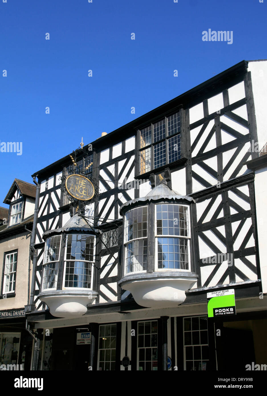 Broad Street The Angel Ludlow Shropshire England UK Stock Photo - Alamy