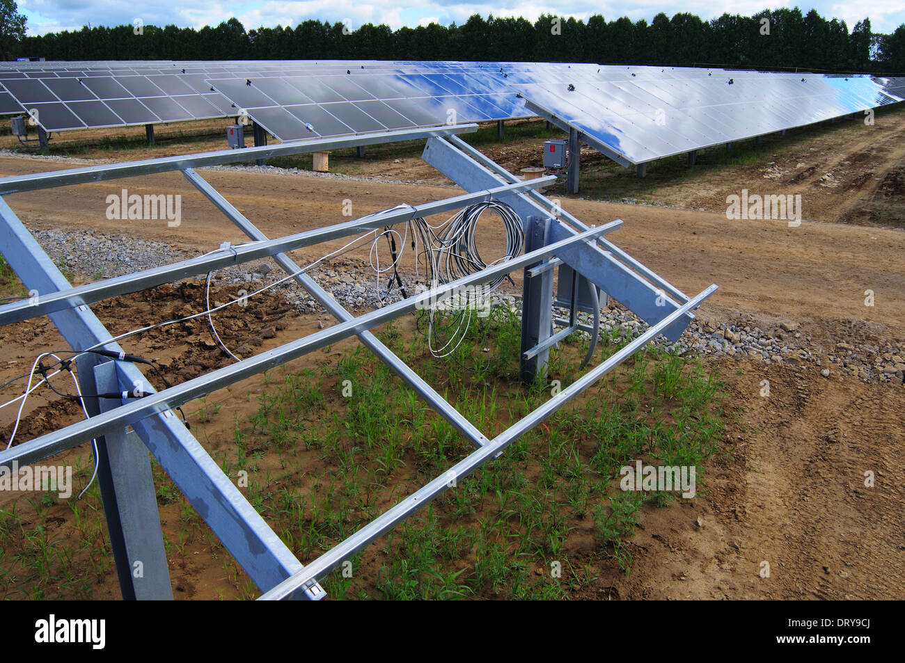 Solar Panel Farm Stock Photo - Alamy