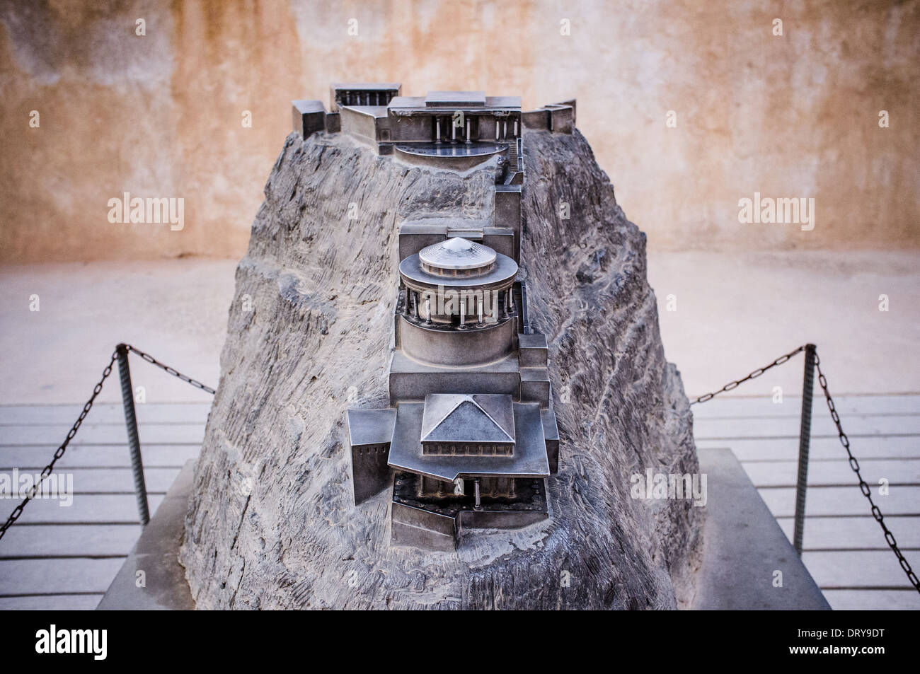 Model bronze of Masada; at Masada in Israel Stock Photo - Alamy