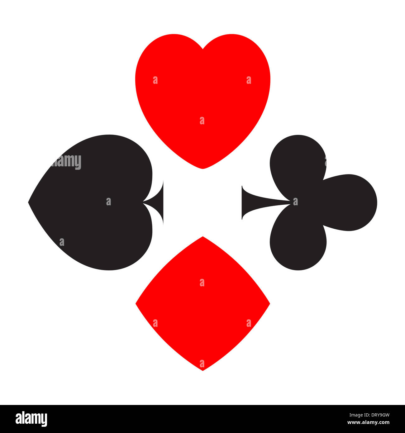 Card suits on white Stock Photo - Alamy