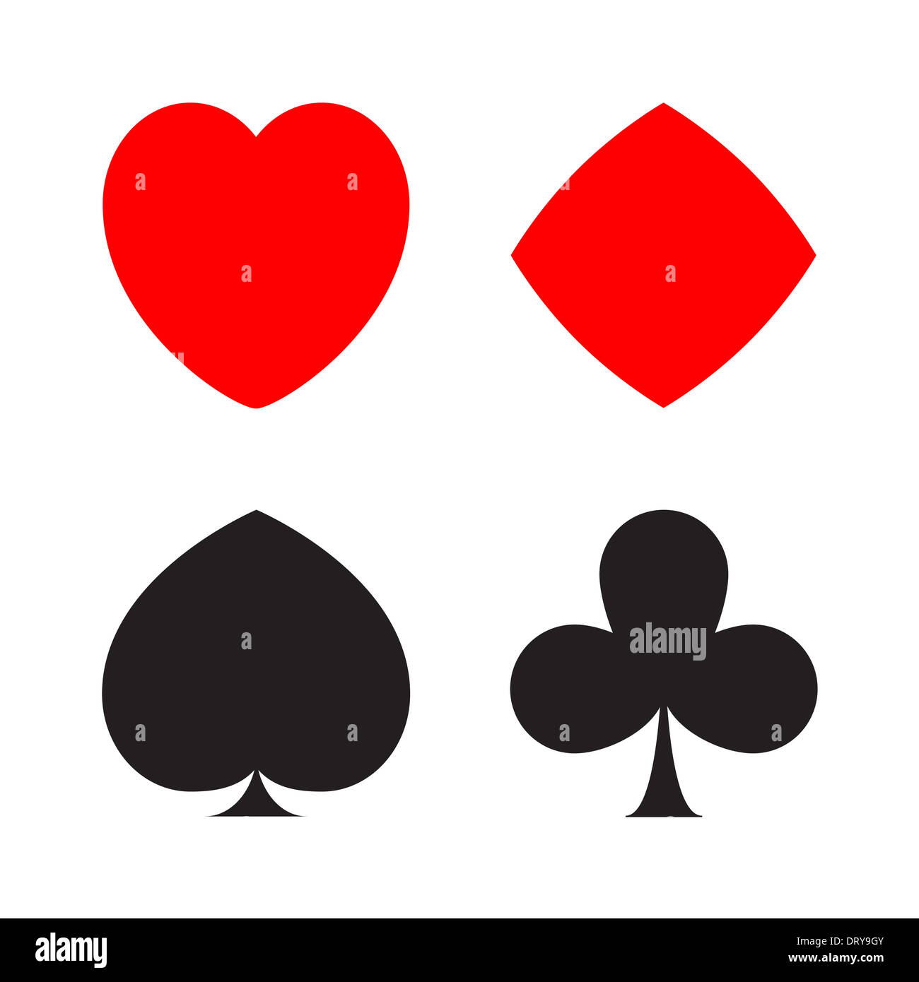 Card suits on white Stock Photo - Alamy