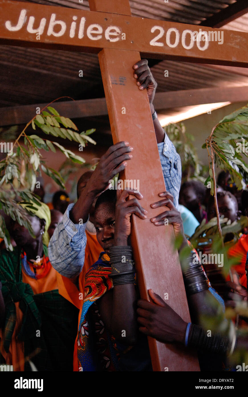 UGANDA Karamoja , Karimojong a pastoral tribe , people celebrate ...