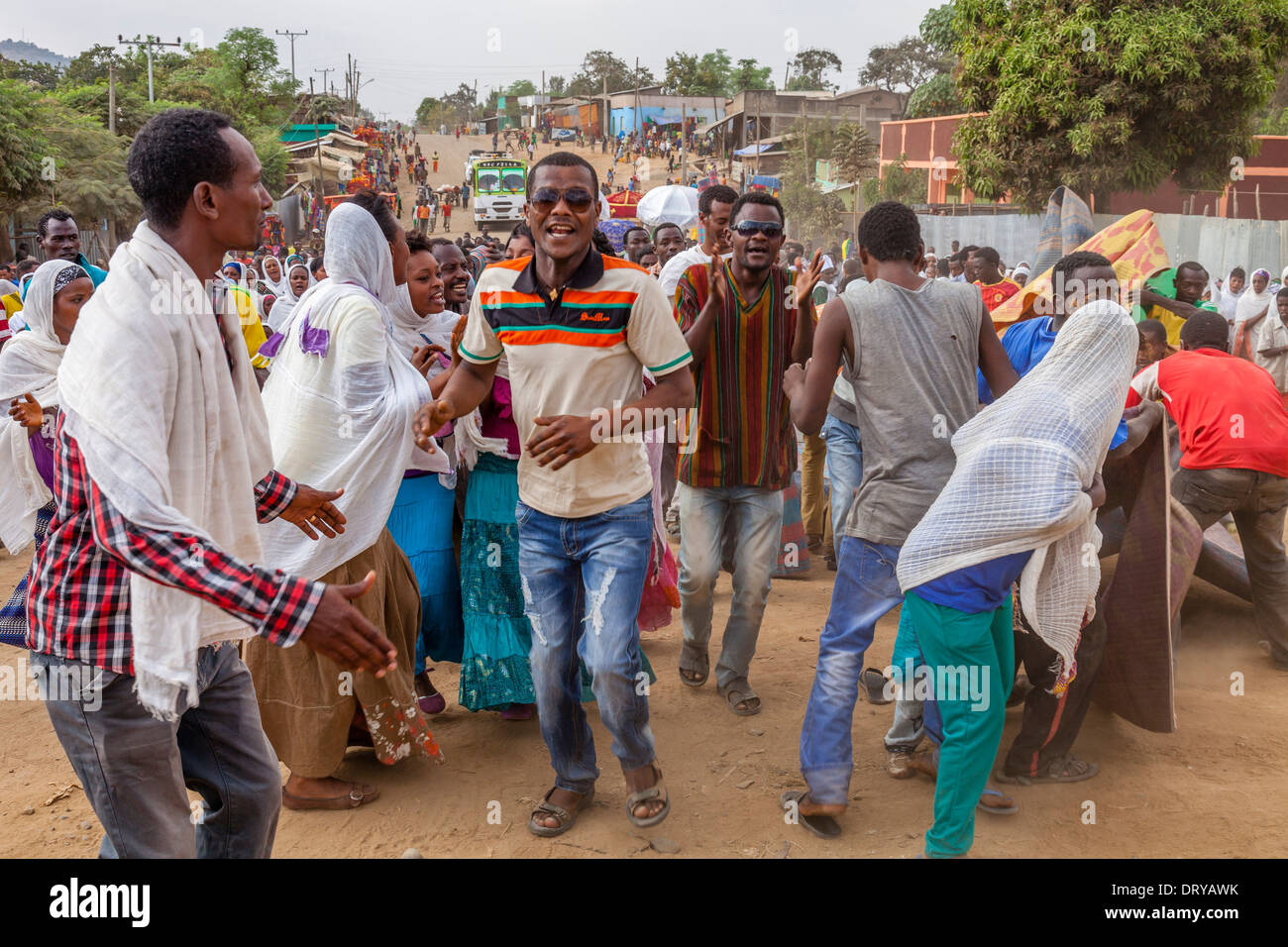 Local People Celebrating The Festival Of Timkat, Jinka, Omo Valley ...