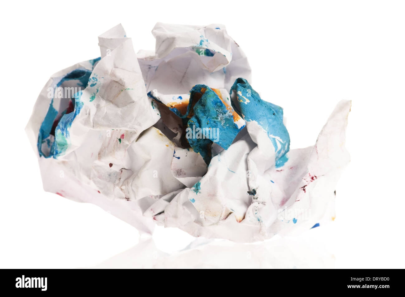 Crumpled paper isolated over white Stock Photo - Alamy