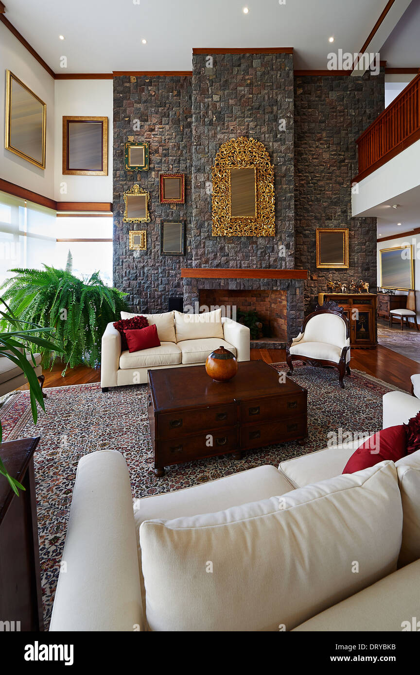 Interior design series: classic living room. BIG HOUSE Stock Photo - Alamy