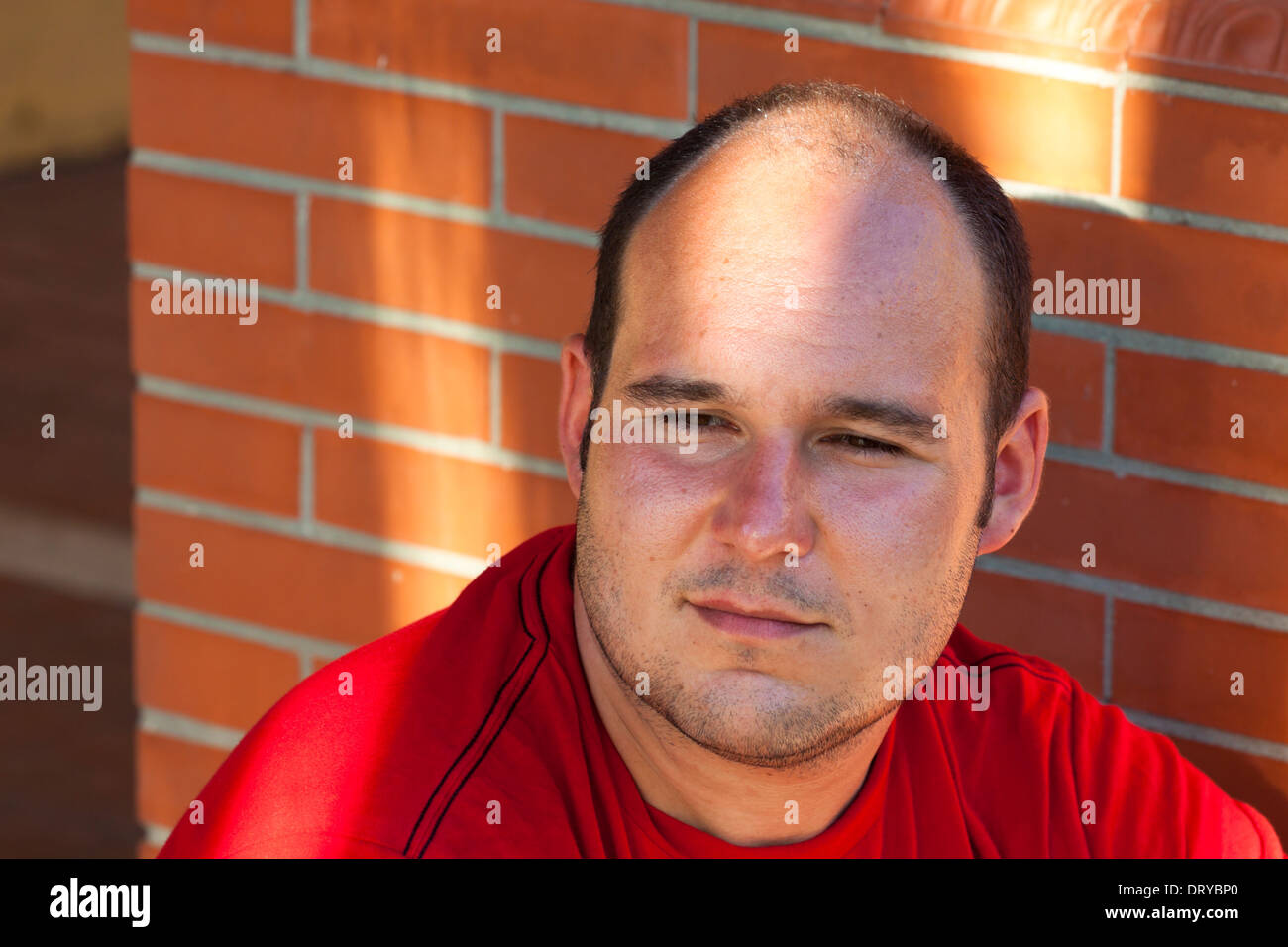 Serious young adult obese portrait hi-res stock photography and images ...