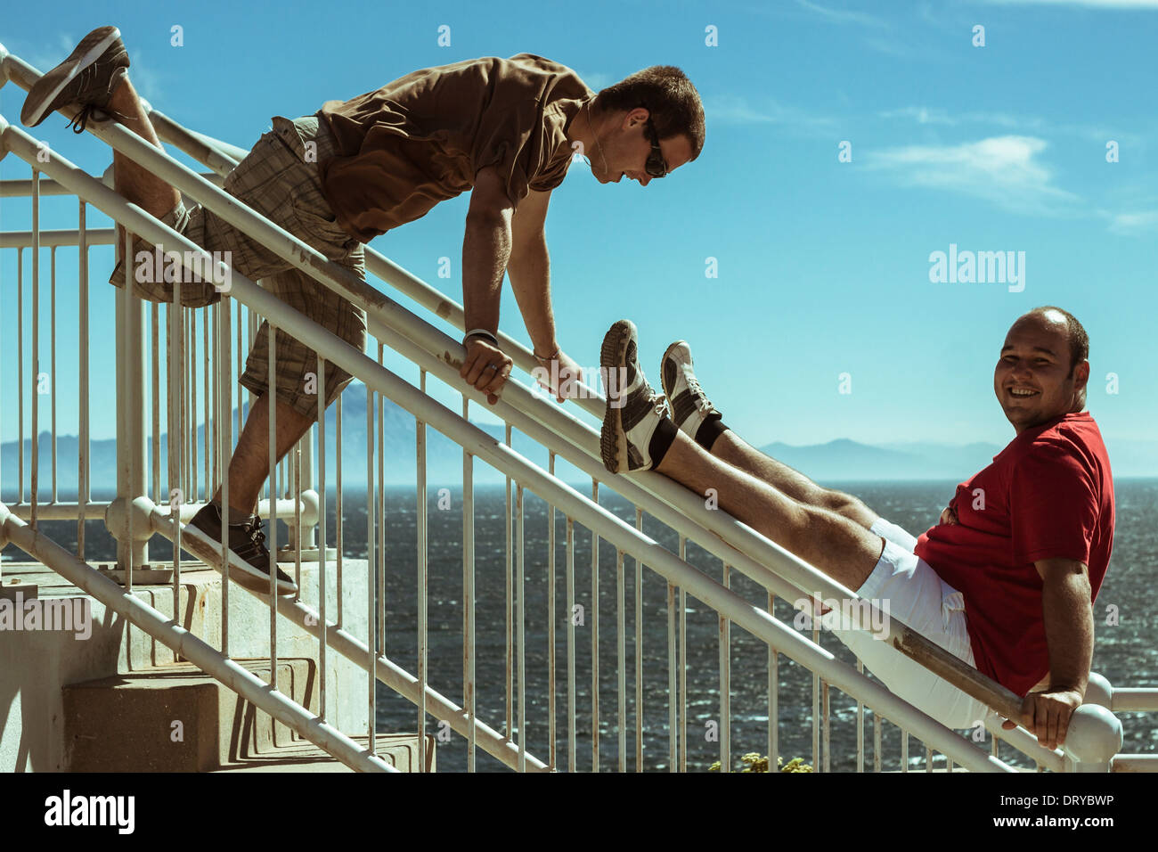 Two friends having summer fun hi-res stock photography and images - Alamy