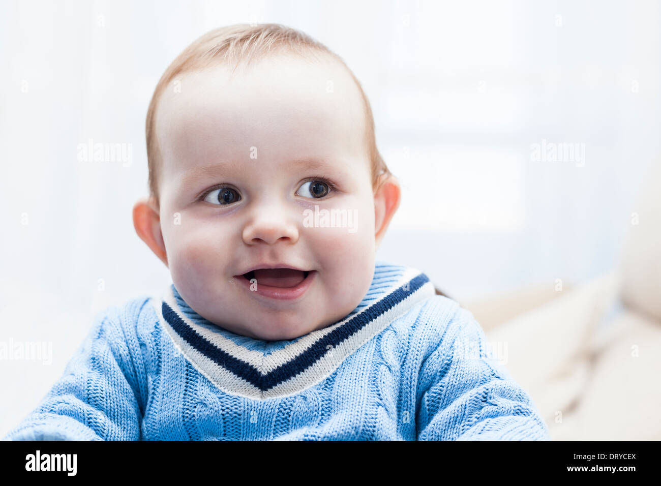 Closeup of cute happy baby boy Stock Photo - Alamy
