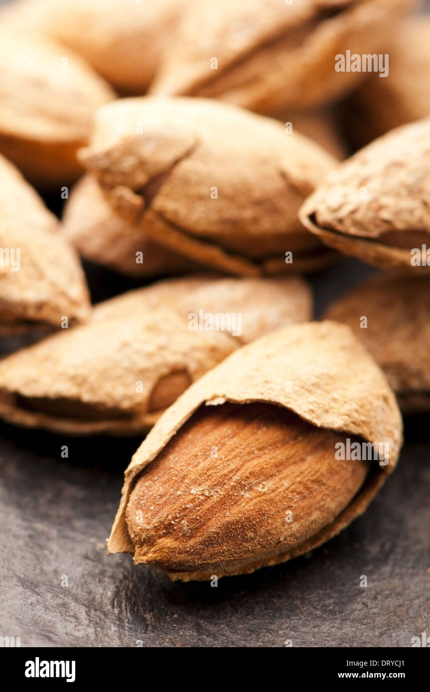 Sweet almonds with kernel Stock Photo - Alamy