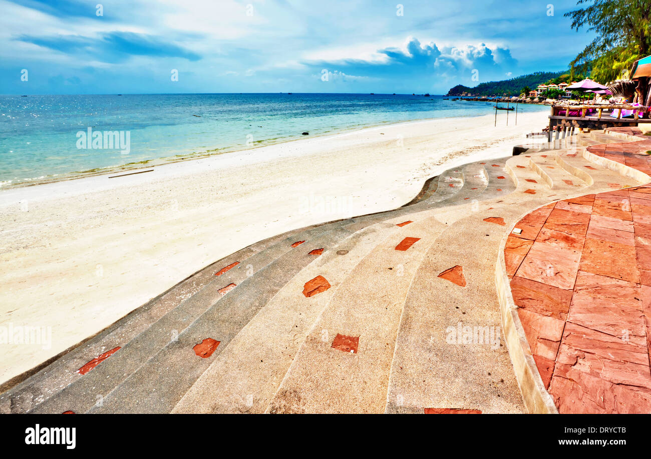 Beautiful tropical beach with sea view, clean water. Nature background ...