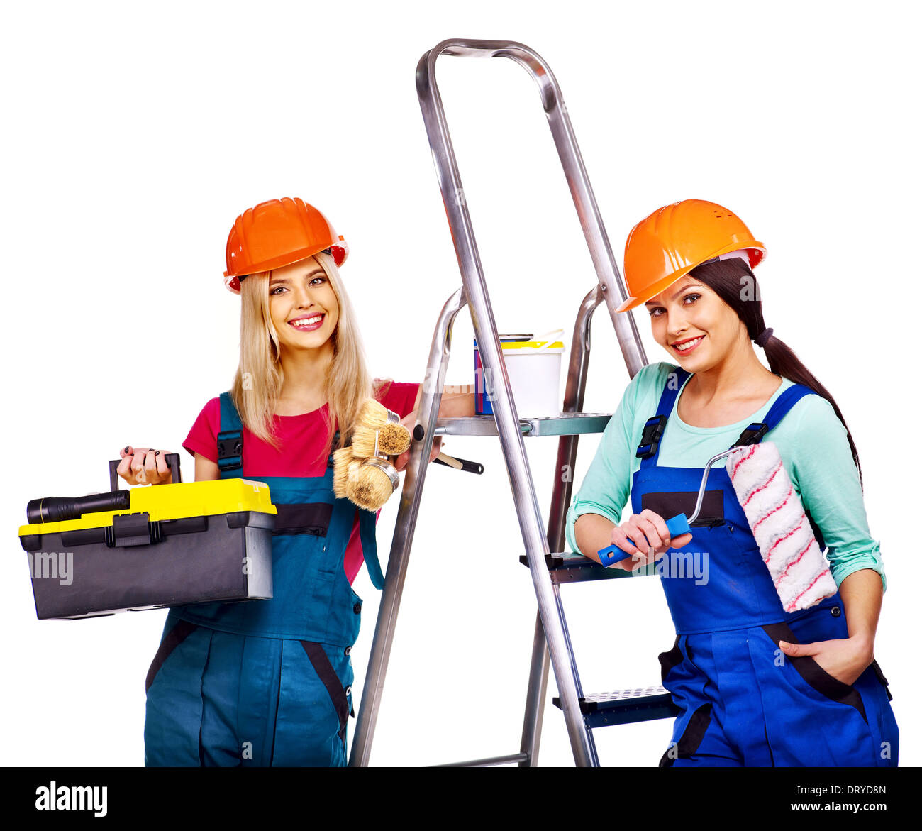 Group people builder with construction tools Stock Photo - Alamy