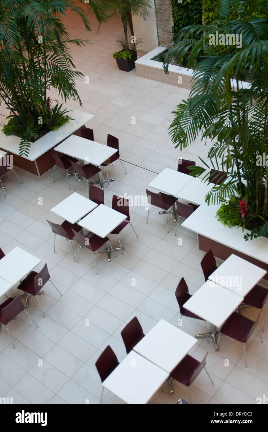 Indoor eating area, from above Stock Photo - Alamy