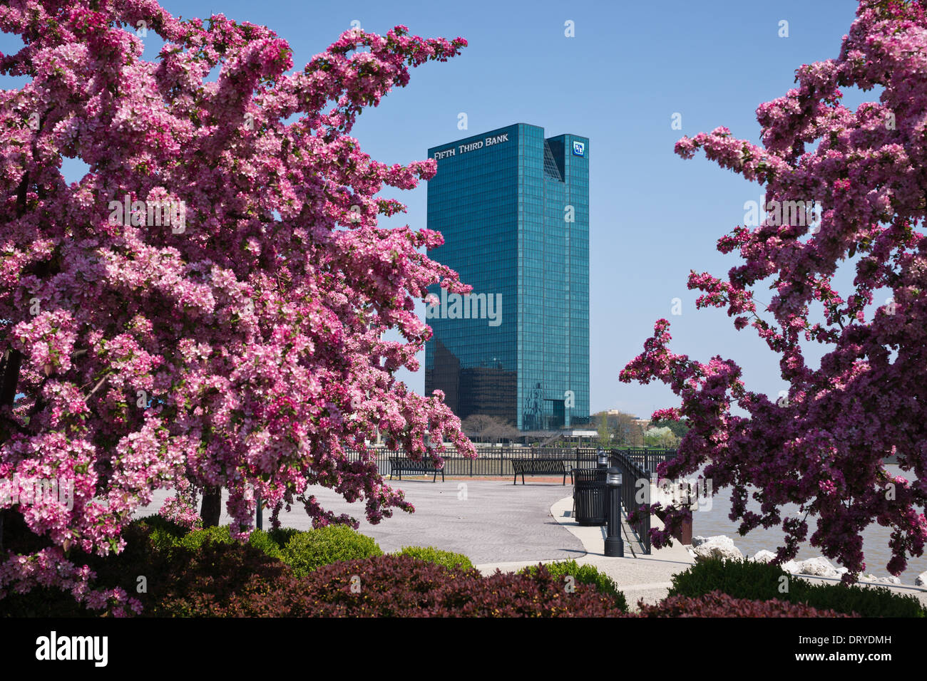 A view of 53 Bank buildingToledo city of Ohio downtown by Maumee River ...