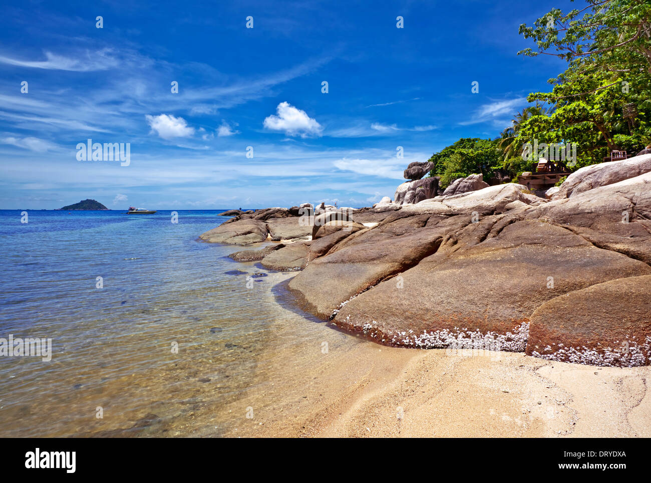 Beautiful tropical beach with sea view, clean water. Nature background ...