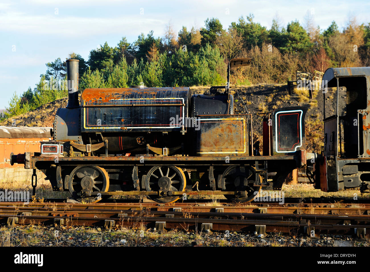 Steam engine in the Colliery Yard - Beamish Open Air Museum, County ...