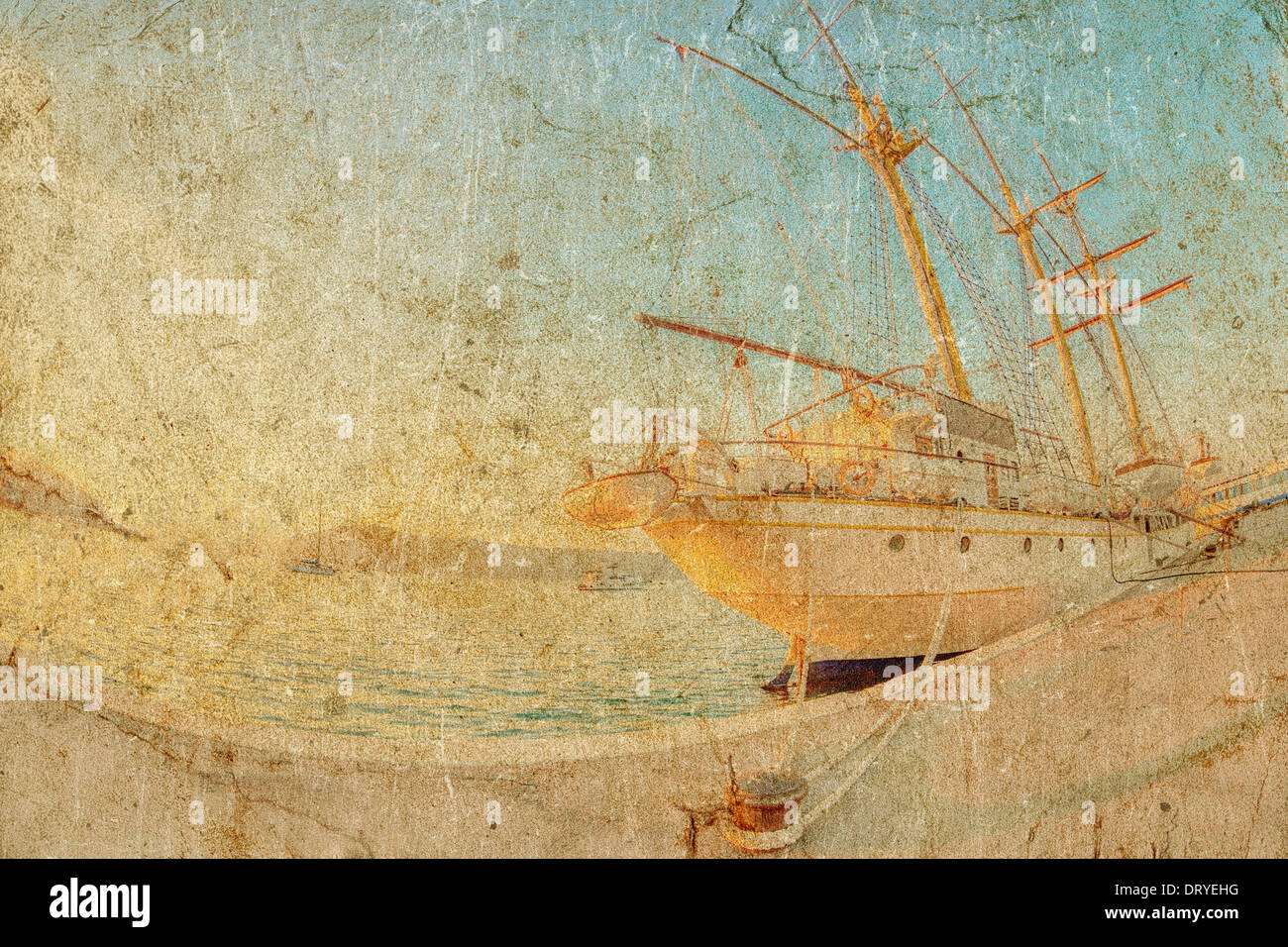 Old ship sailing sunset hi-res stock photography and images - Alamy