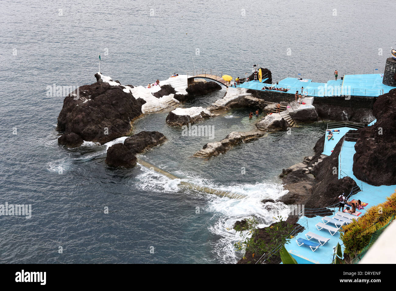 swiming pool madeira Stock Photo - Alamy