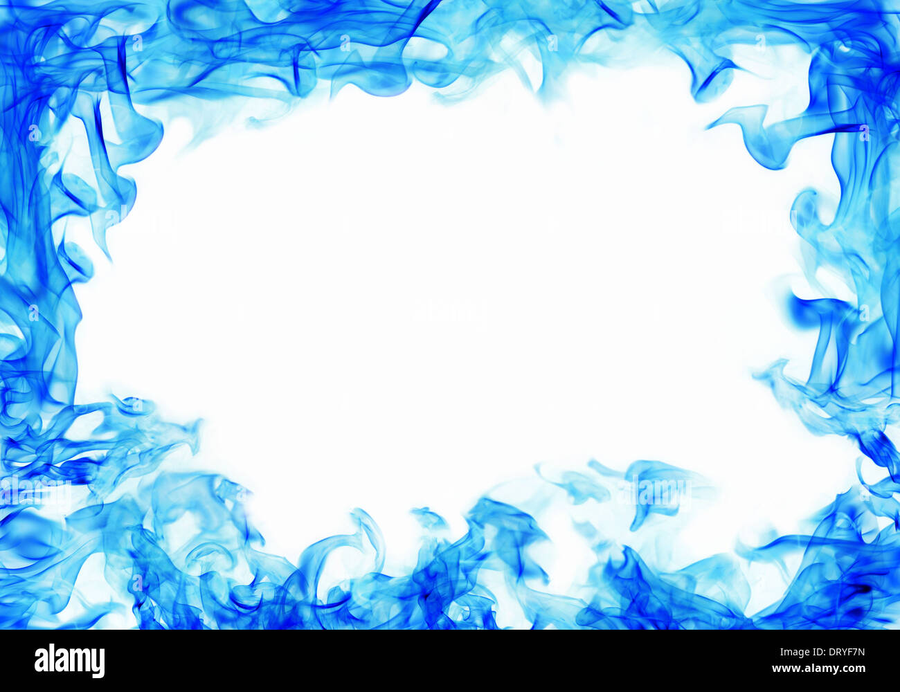 blue Fire smoke frame Stock Photo - Alamy